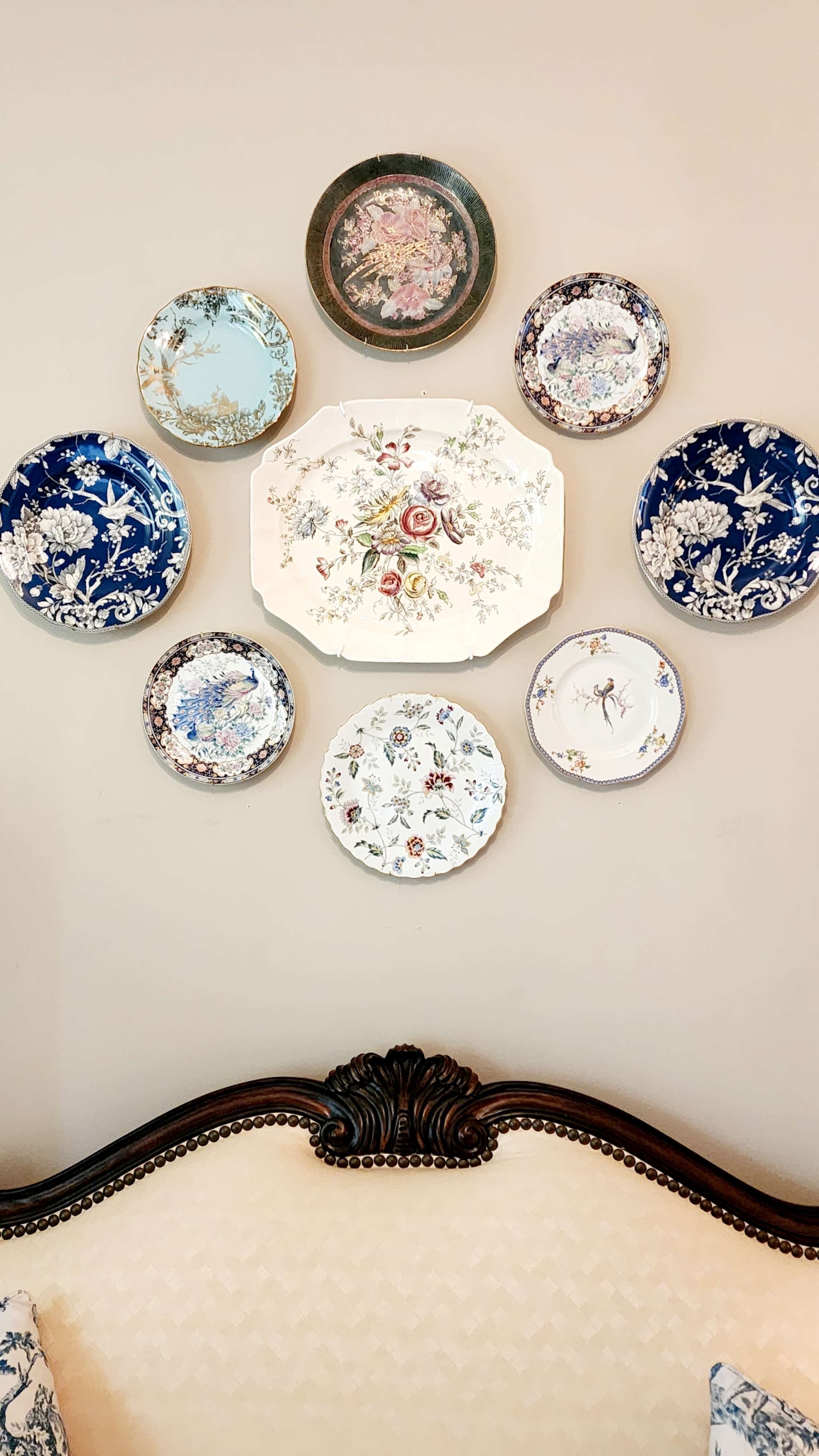 My First Plate Wall ~ Home Decor - A Home for Elegance