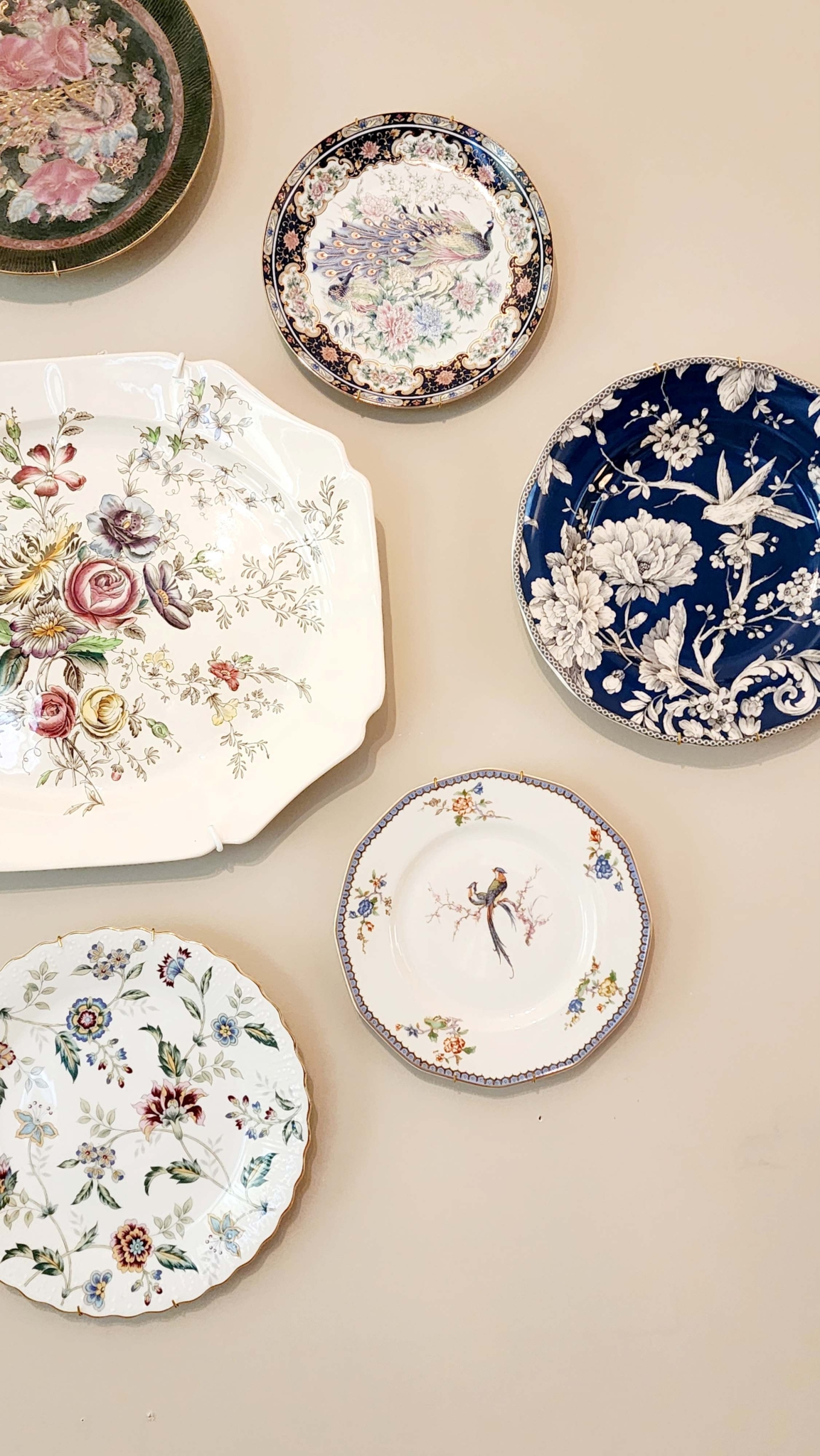 My First Plate Wall ~ Home Decor - A Home for Elegance