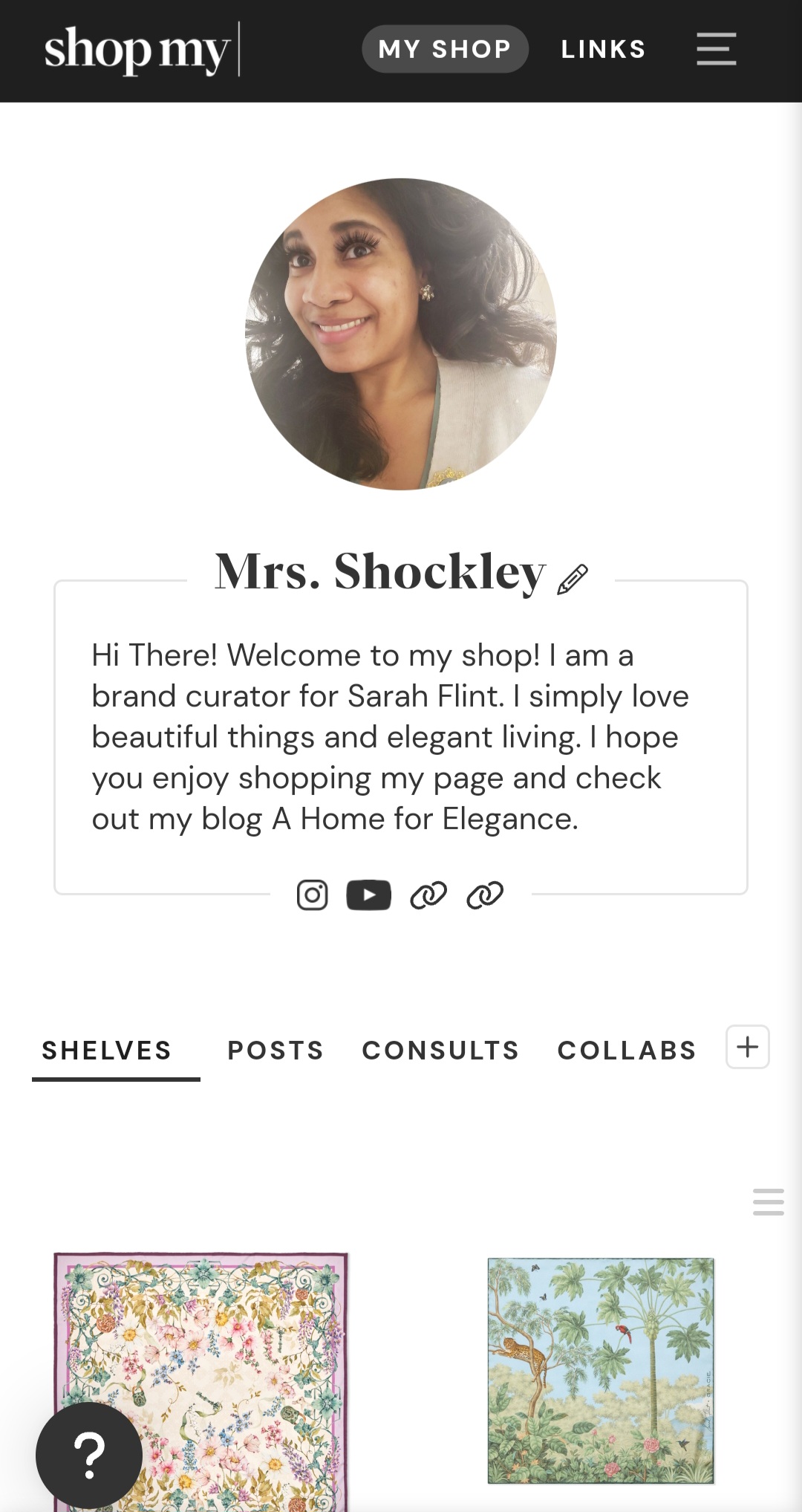 ShopMy ~ New Sarah Flint Platform - A Home for Elegance