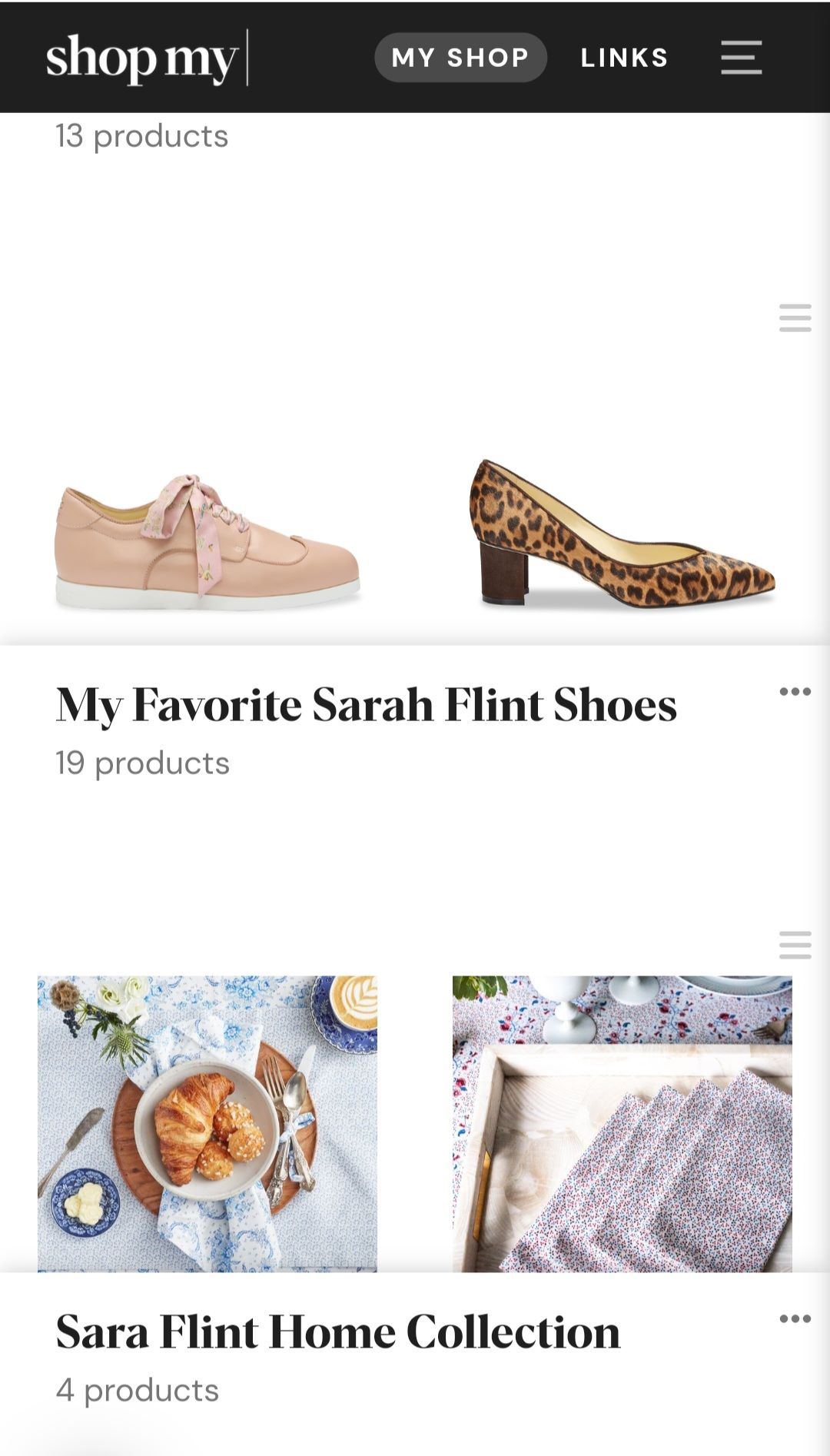 ShopMy ~ New Sarah Flint Platform - A Home for Elegance
